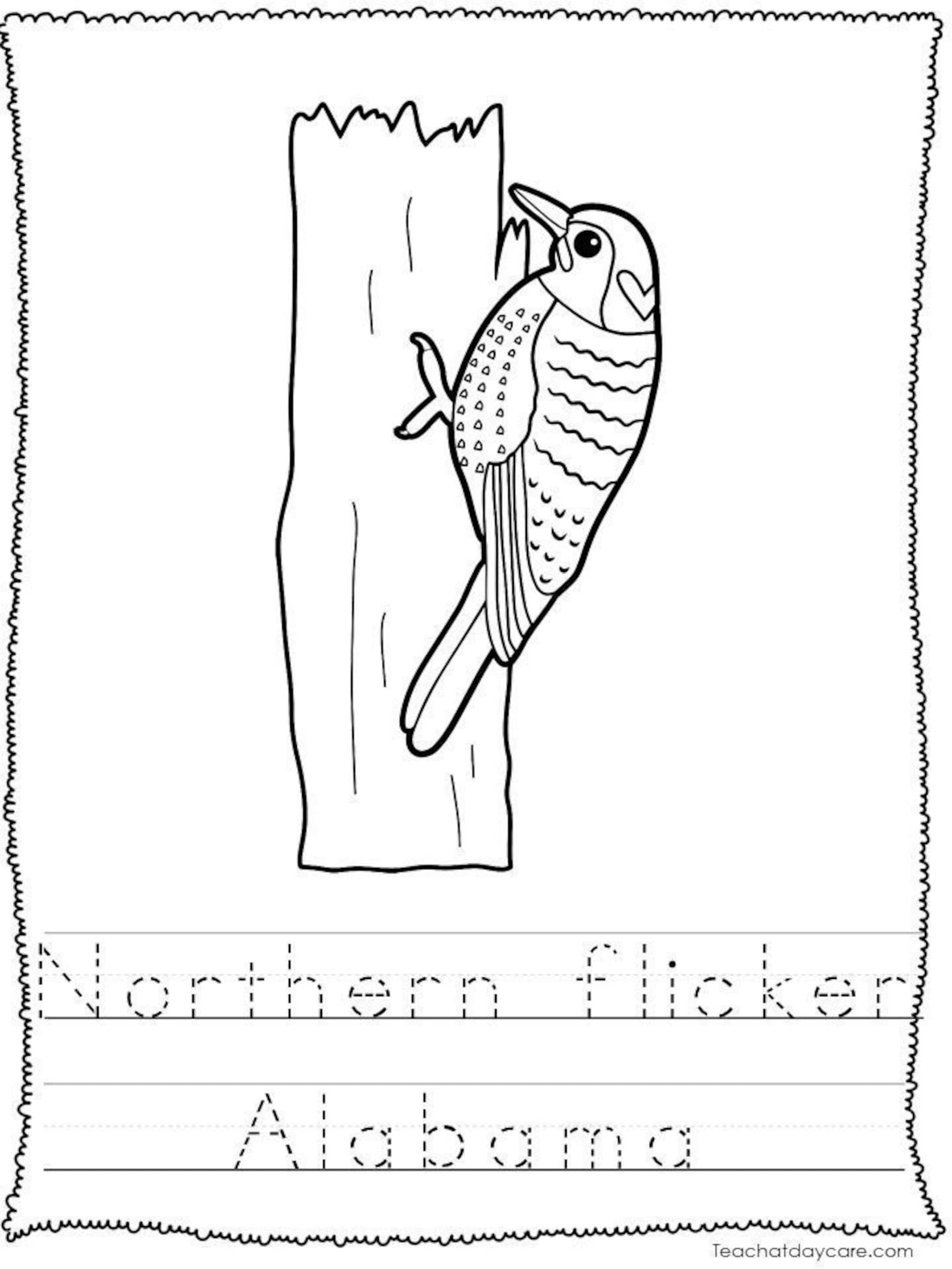 50 Printable State Birds Color Worksheets. Preschool and | Etsy