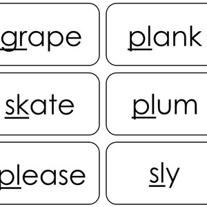 100 Printable Blends Flashcards. Preschool-2nd Grade ELA. Blend Word ...