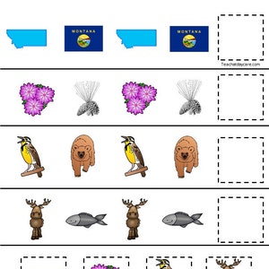 30 Montana State Symbols Themed Learning Games Download. ZIP File ...