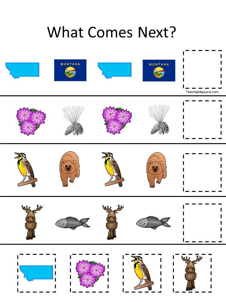 30 Montana State Symbols Themed Learning Games Download. ZIP - Etsy