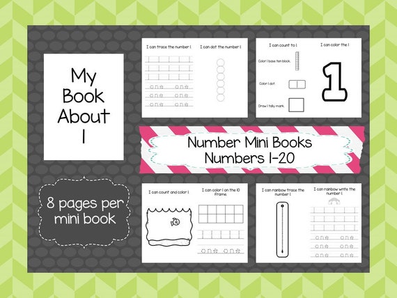 Printable Number Mini Book All About Me Mini Book | EYFS & KS1
