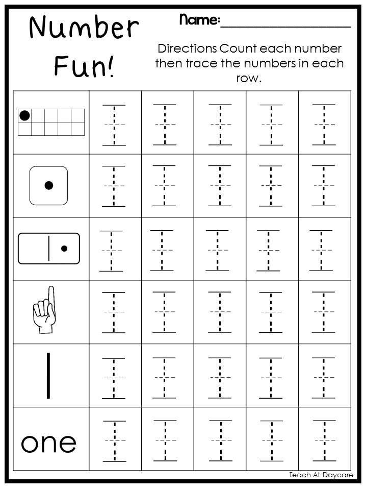 541 Numbers Worksheets Download. Preschool-kindergarten. | Etsy