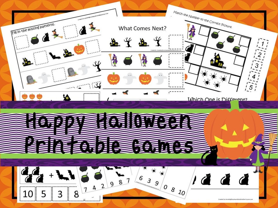 30 Halloween Games Download. Games and Activities in PDF Files. - Etsy