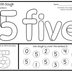 Fun With Dough Numbers 0-20 Worksheets. Number Recognition. Preschool ...