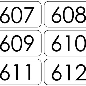 100 Printable Numbers 601-700 Flashcards. Preschool Thru Third Grade ...