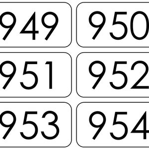 100 Printable Numbers 901-1000 Flashcards. Preschool Thru Third Grade ...