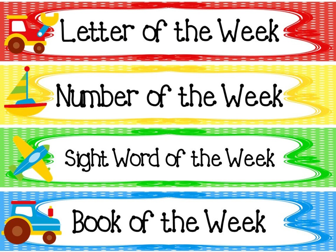 Transportation Themed Printable Classroom Accessories and Decor ...