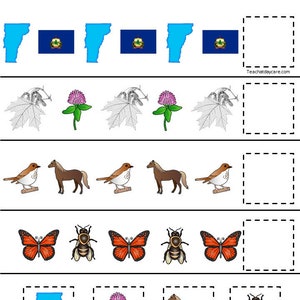 30 Vermont State Symbols Themed Learning Games Download. ZIP File ...
