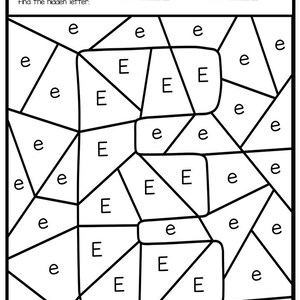 Uppercase Hidden Letters Worksheets. Letter Recognition. Preschool-kdg ...