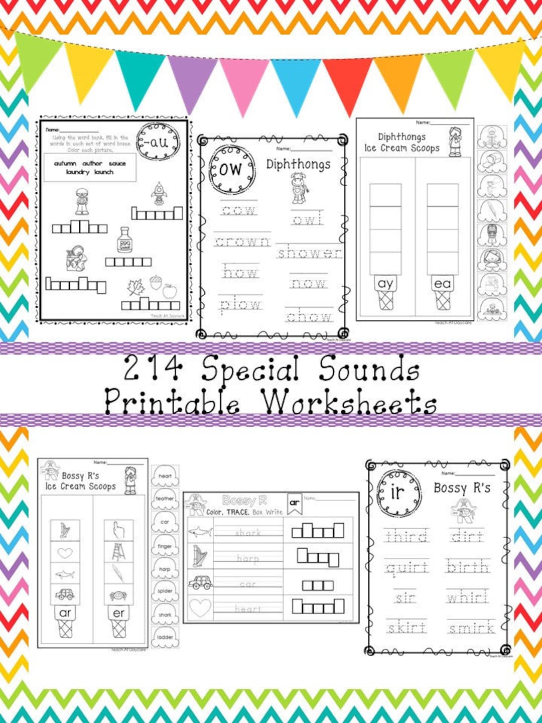214 Special Sounds Worksheets Download. 1st-3rd Grade Phonics. ZIP File ...