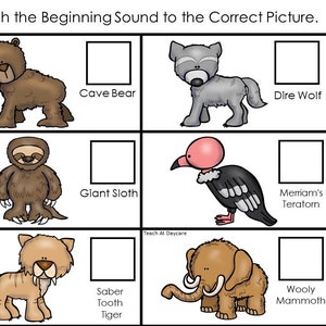30 Printable Ice Age Animals Preschool Educational Games Download ...