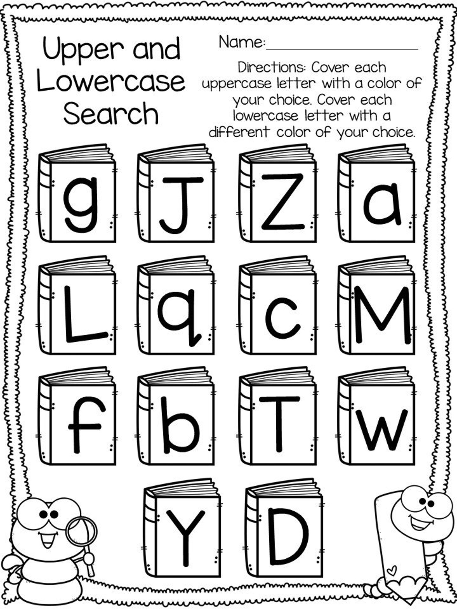 20 Printable Upper and Lowercase Letter Search Work - Etsy