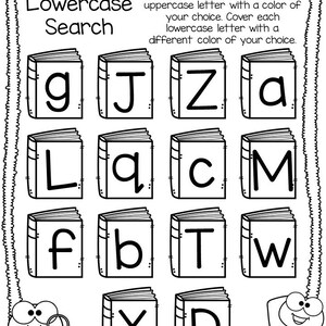 20 Printable Upper and Lowercase Letter Search Work Mats/worksheets ...