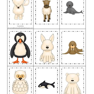 30 Printable Arctic Animals Preschool Educational Games Download. Games ...