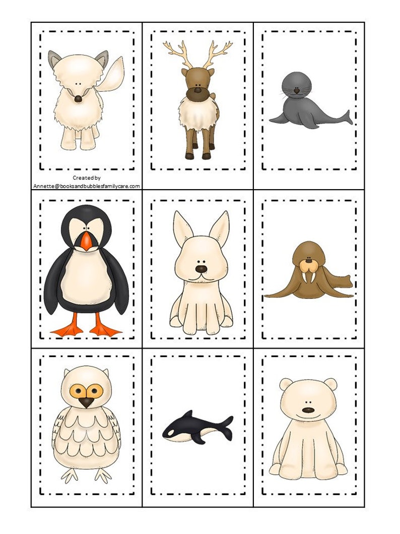 30 Printable Arctic Animals Preschool Educational Games - Etsy