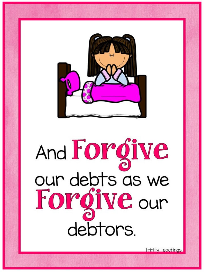 12 the Lord's Prayer Posters. 6 Color, 6 Black and White. Classroom ...