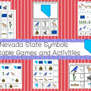 Nevada State Symbols Learning Games (PDF Download) - Etsy