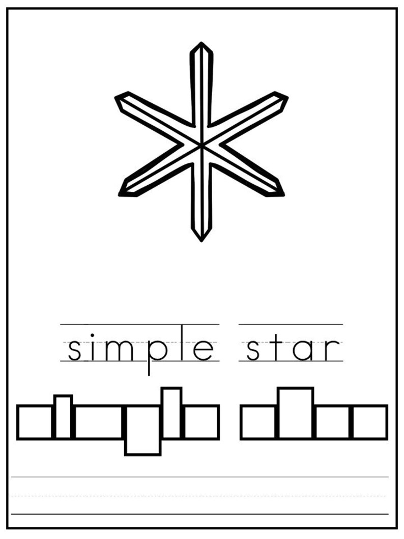 15 Snowflake Identification Color Trace Write Kindergarten | Etsy