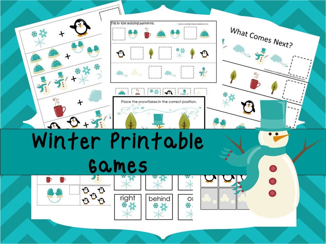 30 Winter Games Download. Games and Activities in PDF Files. - Etsy