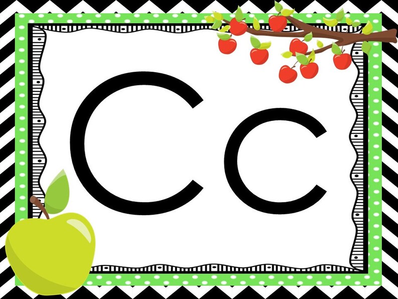 26 Printable Apple Themed Alphabet Posters. 8x10 - Etsy