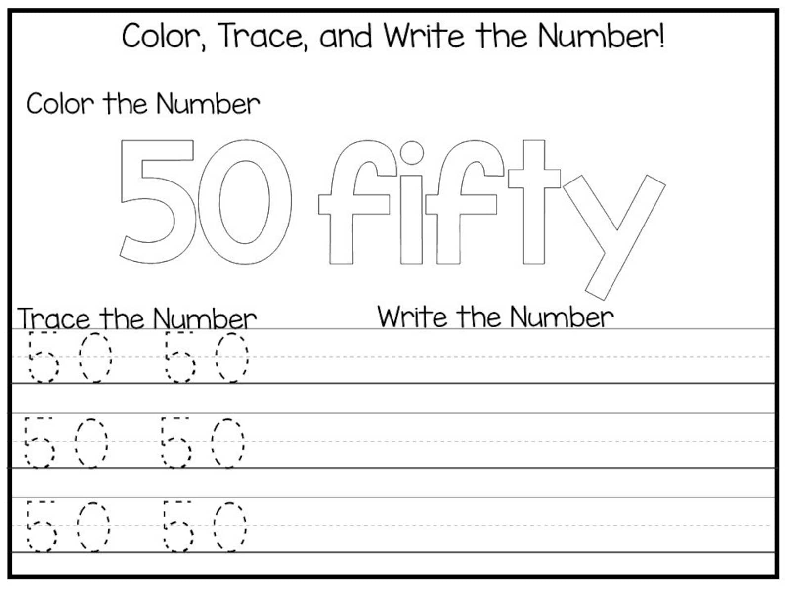 All About the Numbers 1-100 Printable Worksheets. 1500 Printable Number ...