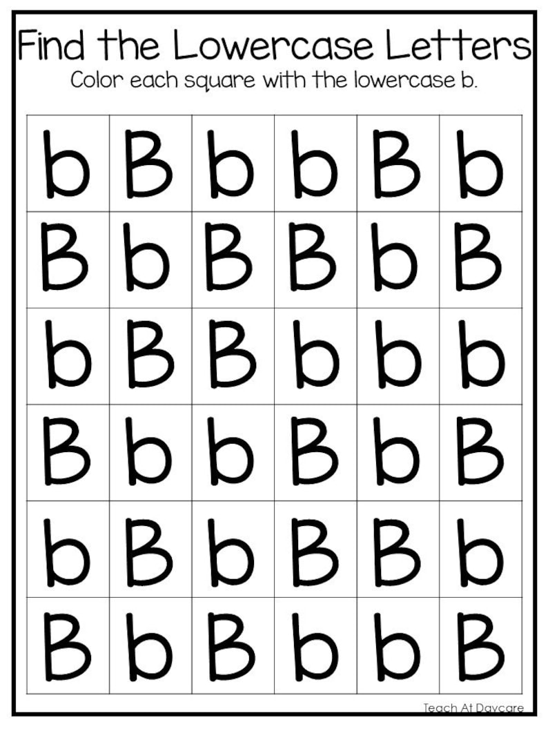 26 Find the Lowercase Letters Worksheets. | Etsy