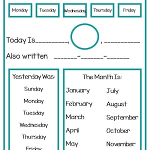 Rainbow Homeschool Daily Calendar Notebook. Kindergarten-2nd Grade ...