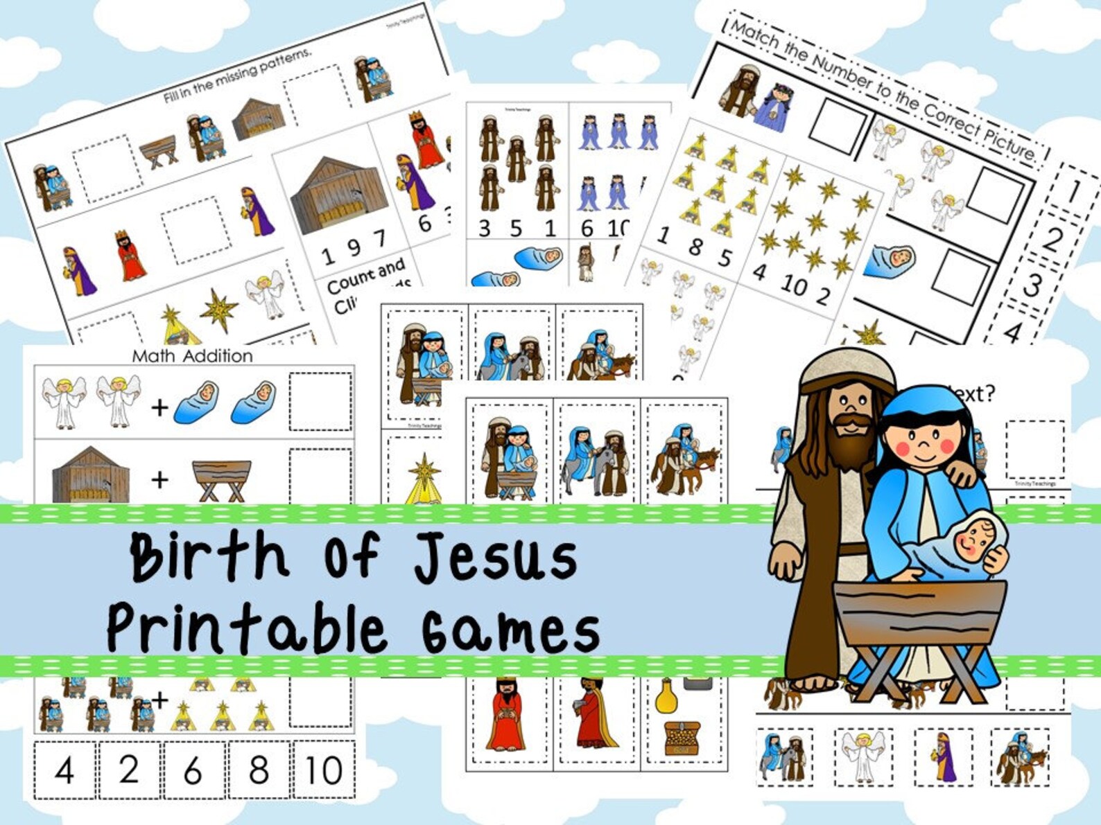 30 Birth of Jesus Games Download. Games and Activities in PDF - Etsy