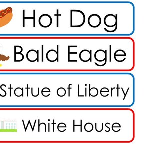 4th of July Single Week Themed Word Wall Set. Classroom Bulletin Board ...