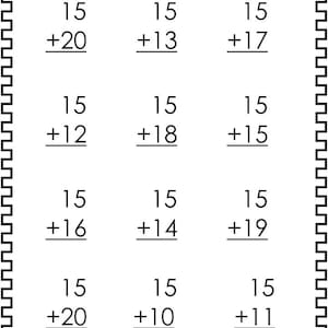 20 Printable Addition Worksheets. Numbers 11-20. Preschool-2nd Grade ...