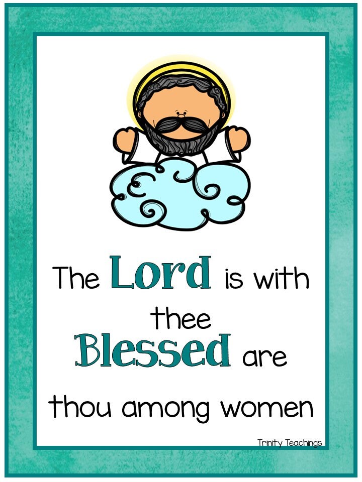 10 Hail Mary Posters. 5 Color, 5 Black and White. Classroom, Youth ...