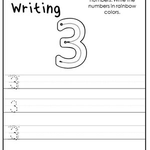0-100 Rainbow Write the Numbers Printable Worksheets in a PDF File ...