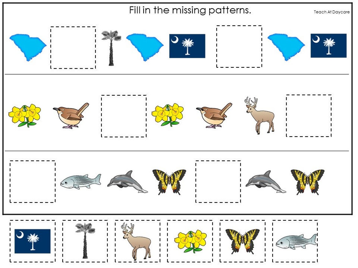 30 South Carolina State Symbols Themed Learning Games | Etsy