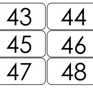 100 Printable Numbers 1-100 Flashcards. Preschool Thru Third Grade ...