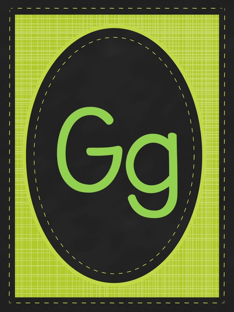 26 Printable Neon and Black Alphabet Posters. 8x10 Classroom | Etsy