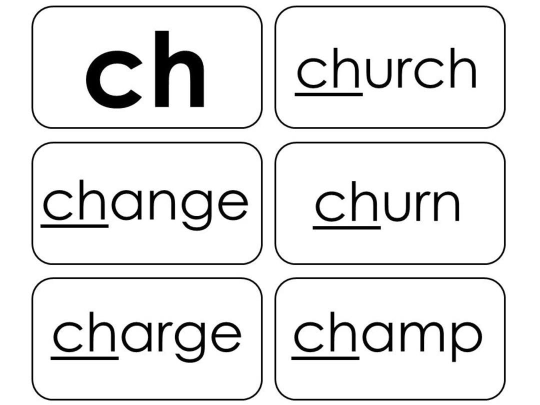 100 Printable Digraph Flashcards. Preschool-2nd Grade ELA. Digraph Word ...