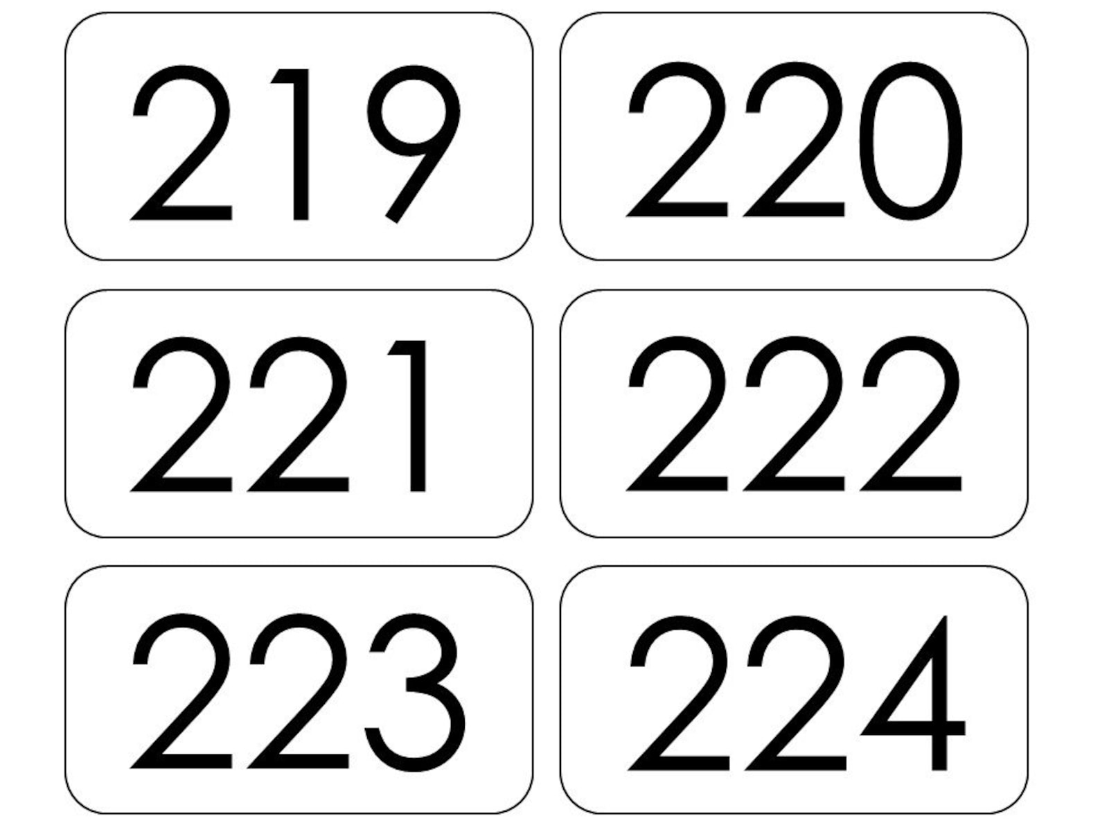 100 Printable Numbers 201-300 Flashcards. Preschool Thru Third | Etsy