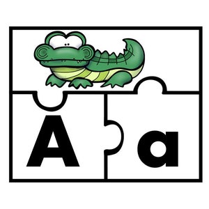 26 Alphabet Phonics Puzzles. Letters A-Z. 8 Color, 8 Black and White ...