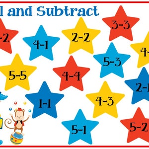 10 Printable Circus Themed Kindergarten Math Center Games and ...
