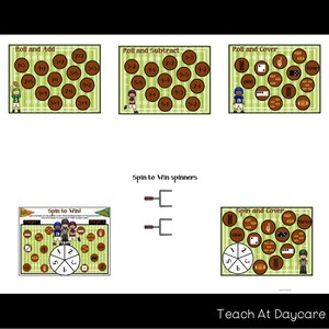 10 Printable Football Themed Kindergarten Math Center Games and ...