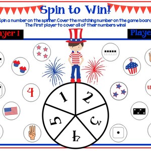 10 Printable 4th of July Themed Kindergarten Math Center Games and ...
