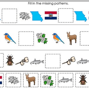 30 Missouri State Symbols Themed Learning Games Download. ZIP File ...