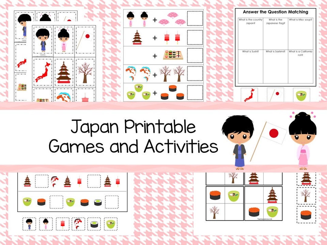 30 Japan Games Download. Games and Activities in PDF Files. - Etsy
