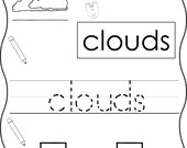 10 Weather Themed Printable Worksheets. Color Read Trace - Etsy