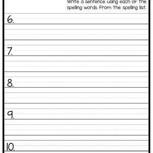 Fry First Hundred Words 81-90 Single Week Spelling Unit. Trace, Box ...