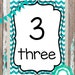 20 Printable Rustic and Teal Themed Numbers Posters. Numbers - Etsy