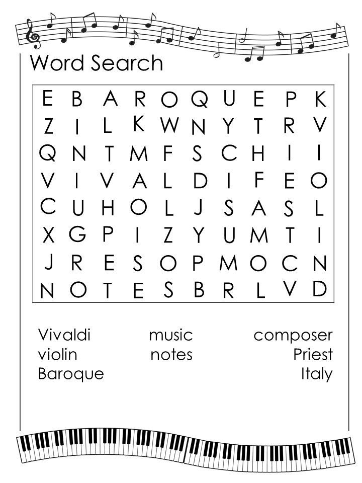 Antonio Vivaldi Great Composer Unit. Music Appreciation. | Etsy