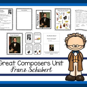 Franz Schubert Great Composer Unit. Music Appreciation. - Etsy