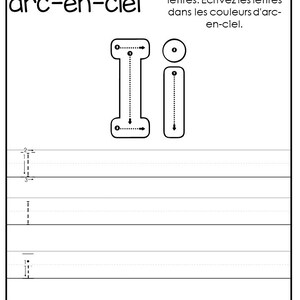 26 Printable Alphabet Rainbow Trace the Letters in French Worksheets ...