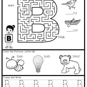Uppercase Alphabet Maze Craze Worksheets. Preschool-kindergarten ...